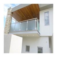 China Clear glass handrail wooden balcony fence baluster kit for sale