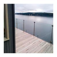 China AS glass fence house wire fence deck railing stainless post railing with tempered glass for sale