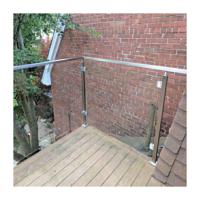 China Ultra white glass railings turned wood porch balusters interior glass railing systems for sale