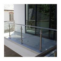 China Ultra white glass railings turned wood porch balusters interior glass railing systems for sale