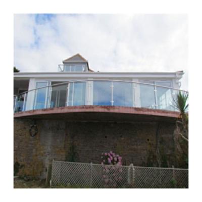 China SGCC glass balustrade timber balcony balustrade frosted glass fence panels for sale