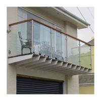 China SGCC glass balustrade timber balcony balustrade frosted glass fence panels for sale