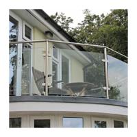 China SGP glass banister house fencing for deck railing steel railing design with glass for sale