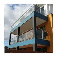 China CE EN 12150 glass fence galvanised balcony railings stair balustrade prices for sale
