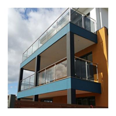 China CE EN 12150 glass fence galvanised balcony railings stair balustrade prices for sale