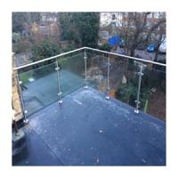 China CE EN 12150 glass fence galvanised balcony railings stair balustrade prices for sale