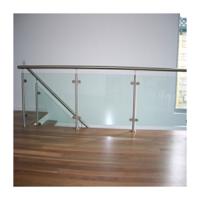 China EN12543 glass banister patio garden fence clear glass deck railing for sale
