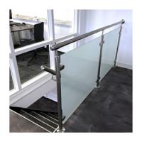 China Double laye glass guardrail vinyl patio fence post steel railing for sale