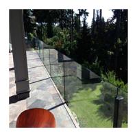 China CE EN 12150 glass balustrade composite vinyl porch railing design for balcony for sale