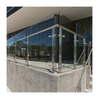 China CE EN 12150 glass balustrade composite vinyl porch railing design for balcony for sale