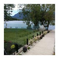 China CE EN 12150 glass balustrade composite vinyl porch railing design for balcony for sale