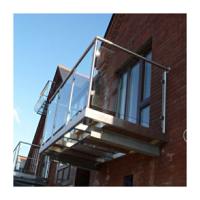 China CE EN 12150 glass balustrades balcony pipe railings patio balustrade for sale