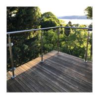 China Tinted glass balustrades horizontal rebar deck railing patio railing for sale