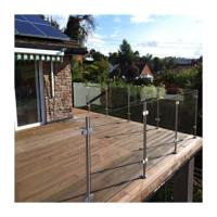 China EN2190 glass balustrades tempered glass deck railing metal and glass deck railing for sale