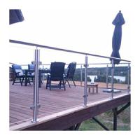 China EN2190 glass balustrades tempered glass deck railing metal and glass deck railing for sale