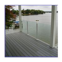 China EN2190 glass balustrades tempered glass deck railing metal and glass deck railing for sale