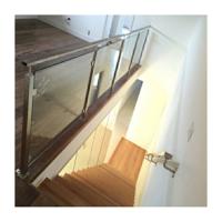China Tinted glass guardrail patio picket fence 12mm thick glass ss railing for sale
