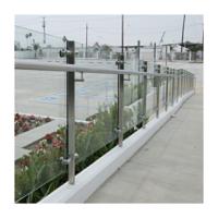 China Led glass guardrail porch outdoor stair railing outdoor glass railing prices for sale