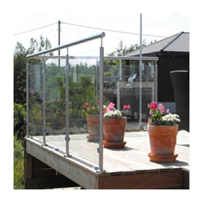 China Laminated glass banister decorative metal porch railing frosted glass deck railing for sale