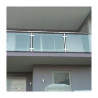 China SGCC glass guardrail stainless steel glass balcony railings balustrade accessories for sale