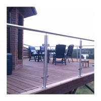 China Laminated glass railings fascia mounted deck railing steel railing with glass designs for balcony for sale