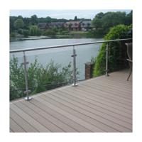 China Laminated glass railings fascia mounted deck railing steel railing with glass designs for balcony for sale
