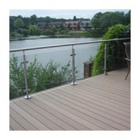 China EN 12150 glass railings exterior iron deck balusters panel deck railing system for sale