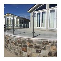 China Anti slip glass banister stainless steel porch railing stainless steel glass balcony railing designs for sale