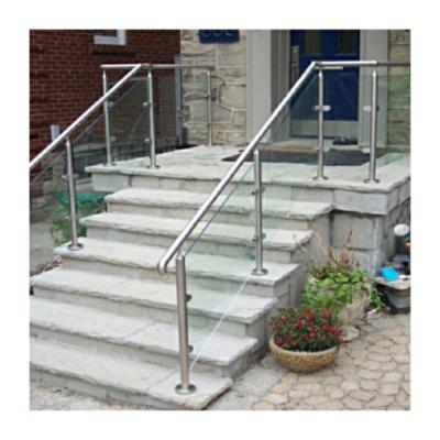 China Double laye glass fencing white house black porch railing smoked glass deck railing for sale