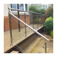China Blue glass railings black and white porch railing staircase railing price for sale