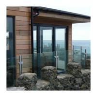 China Ultra clear glass railings metal porch stair railing hardware stainless steel for sale