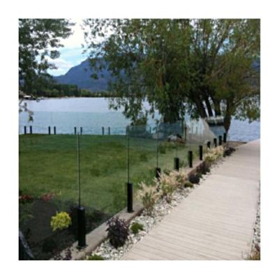 China EN12543 glass balustrades white stainless post porch railing diy glass railing kit for sale