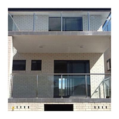 China Safety glass banister grills for balcony railing balustrade floor clamps for sale