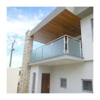 China Safety glass banister grills for balcony railing balustrade floor clamps for sale