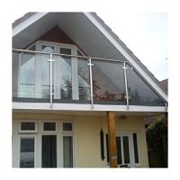 China Safety glass banister grills for balcony railing balustrade floor clamps for sale