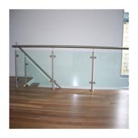 China AS NZS2208 glass guardrail patio with fence tempered safty glass modern railing for sale