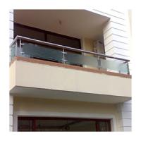 China Pvb laminated glass fence modern balcony railing stainless steel and glass balustrade prices for sale