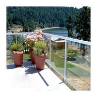 China SGCC glass banister roof parapet railing tinted glass railing for sale