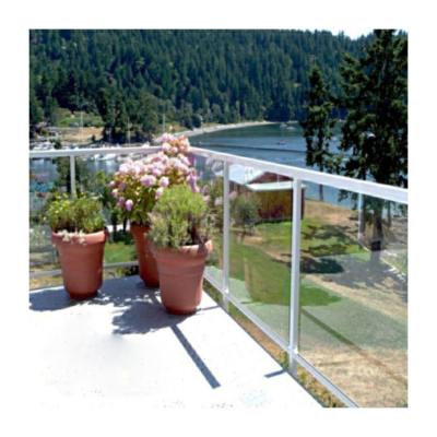 China SGCC glass banister roof parapet railing tinted glass railing for sale