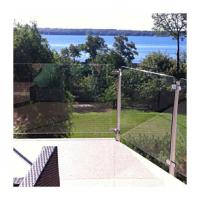 China SGCC glass banister roof parapet railing tinted glass railing for sale