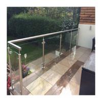 China Led glass fencing roof top railing balustrade channel fixing for sale