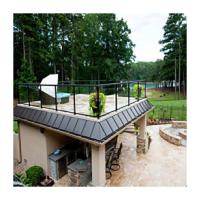 China Led glass fencing roof top railing balustrade channel fixing for sale