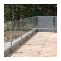 China Safety glass railing 42 inch metal deck balusters outdoor glass panel railings for sale