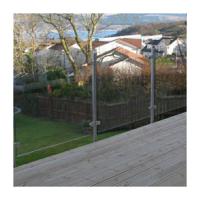 China Safety glass railing 42 inch metal deck balusters outdoor glass panel railings for sale