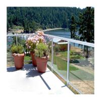 China Led designed glass banister roof terrace glass balustrade railing section for sale