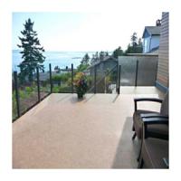 China Safety glass balustrade modern front porch railing cost of glass railing system for sale