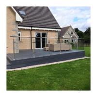 China Safety glass balustrade modern front porch railing cost of glass railing system for sale