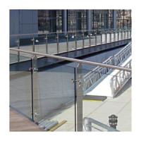 China Safety glass balustrade modern front porch railing cost of glass railing system for sale