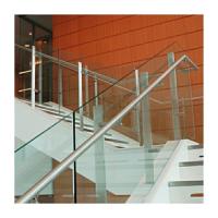 China Grey glass balusters metal outdoor railings for stairs cheap glass balustrade for sale