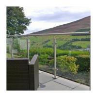 China Anti slip glass balustrades easy to install deck railing tempered glass deck railing price for sale
